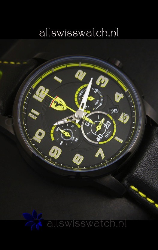 Scuderia Ferrari Heritage Chronograph Watch in Black Steel Watches On ...